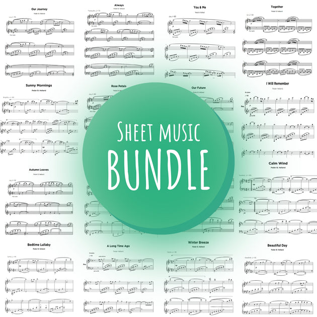 All Sheet Music Bundle (Solo Piano) – Soothing Relaxation
